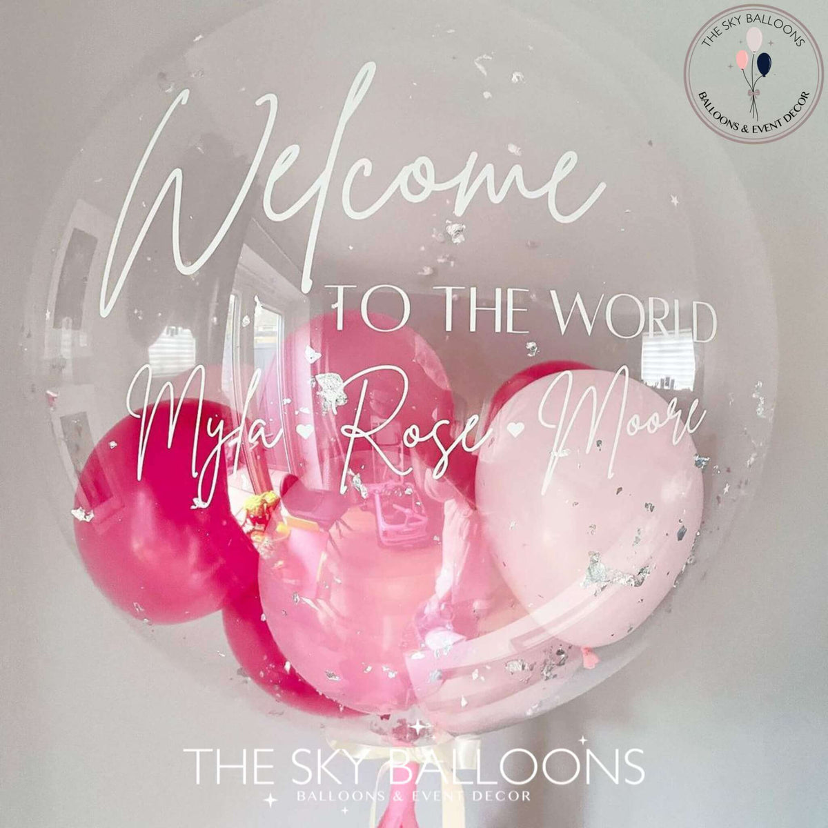 Welcome Home Rose Balloons Dubai, UAE | Premium Newborn Baby ...
